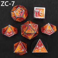 China Customizable polyhedral dice set role-playing dice game RPG Dungeon and Dragon dice set board game for sale