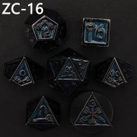 China Customizable polyhedral dice set role-playing dice game RPG Dungeon and Dragon dice set board game for sale