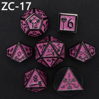 China Customizable polyhedral dice set role-playing dice game RPG Dungeon and Dragon dice set board game for sale