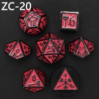 China Customizable polyhedral dice set role-playing dice game RPG Dungeon and Dragon dice set board game for sale