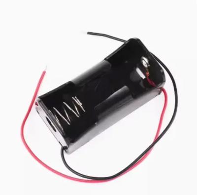 China Universal 1C battery holder box storage socket, with 150mm wiring, made of black PP/ABS material for sale
