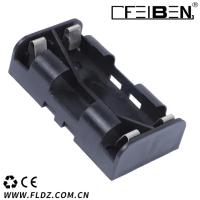 China Special Custom Battery CASE BOX 2 Cell ABS Plastic Holder with Nickel Plated Springs and Plug In Pins for Secure PCB Mounting for sale