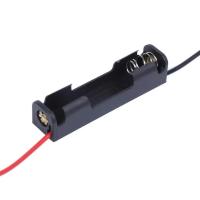 China 1AAA battery holder with wire, high-quality plastic black battery storage box, ISO CE RoHS certified for sale