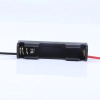 China 1AAA battery holder with wire, high-quality plastic black battery storage box, ISO CE RoHS certified for sale
