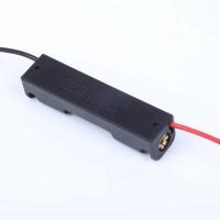 China 1AAA battery holder with wire, high-quality plastic black battery storage box, ISO CE RoHS certified for sale