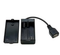 China 2AA battery pack with lid, switch, and USB plug for sale
