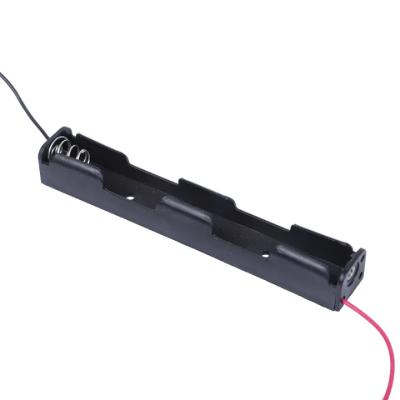China 2AA long rectangular battery pack with wire, straight type for sale
