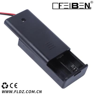 China 2AA battery holder with lid, switch, and wire - custom wire available for sale