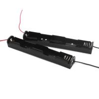 China 2 AAA long rectangular open battery holders with wires for sale