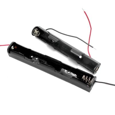 China 2 AAA long rectangular open battery holders with wires for sale