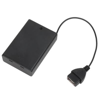 China 3AA battery pack with lid, switch, and USB plug for sale