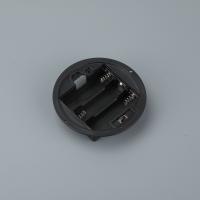 China 3AA Embedded Round Battery Holder with Cover and Switch, Black for sale