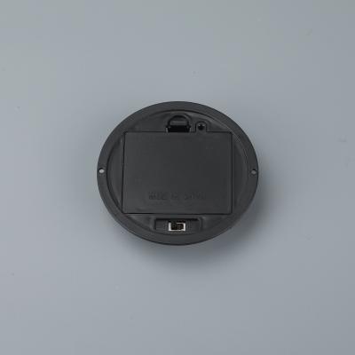 China 3AA Embedded Round Battery Holder with Cover and Switch, Black for sale