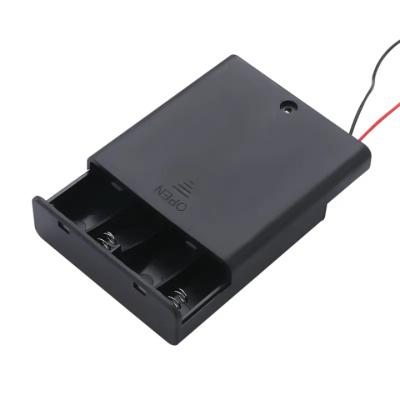 China 4 AA battery pack with lid and switch, comes with RoHS and CE certifications for sale