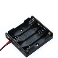 China 4 AAA battery pack with wires, lid, and mounting holes for sale