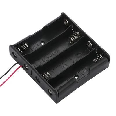 China 4-pack 18650 lithium battery pack with wires, laid side by side for sale