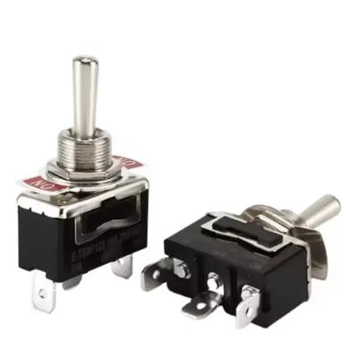China E-TEN1121 3-pin toggle switch Type 1121 rocker switch, 12mm push-button switch, three-pin two-position switch with current-enhancing screw terminals for sale