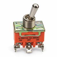 China E-TEN1122 3-pin 2-position Screw-on Toggle Switch 1122 rocker switch, 12mm push-button switch, three-pin two-position switch with current-enhancing screw terminals for sale