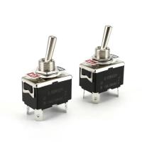 China E-TEN1221 4-pin toggle switch  1221 rocker switch, 12MM push-button switch, four-pin two-position current-boosting screw terminal for sale