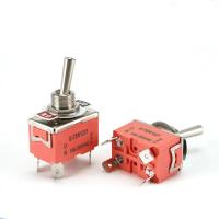 China E-TEN1221 4-pin toggle switch  1221 rocker switch, 12MM push-button switch, four-pin two-position current-boosting screw terminal for sale