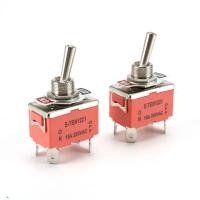 China E-TEN1221 4-pin toggle switch  1221 rocker switch, 12MM push-button switch, four-pin two-position current-boosting screw terminal for sale