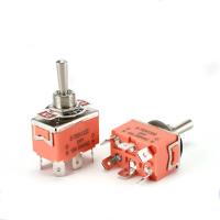 China E-TEN1322 6-pin 2-position toggle switch 1322 rocker switch, 12MM push-button switch, six-pin two-position current-boosting screw terminal for sale