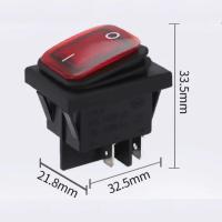 China KCD4 Waterproof 4P Lighted Rocker Switch, 2 Positions, 16A/20A, 250V/125V, 50,000 Cycle Life for sale