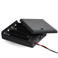 China 4 AAA battery pack with lid, switch, and leads Perfect for DIY projects for sale