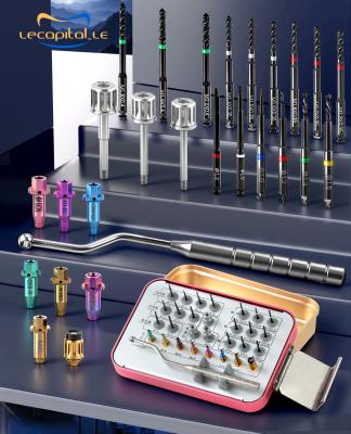 China Medical Grade White Steel Broken Screw Extractor Set 5pcs High Thermal Conductivity Dental Implant Repair for sale