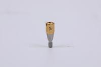 China 24K Gold Plated Dental Implant Locator Abutments Biocompatible Self-Aligning 4mm Height for sale