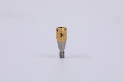 China 24K Gold Plated Dental Implant Locator Abutments Biocompatible Self-Aligning 4mm Height for sale