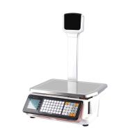 China RLS1515 Label Printing Scale Double Monitor Digital Balance Scale For Supermarket for sale