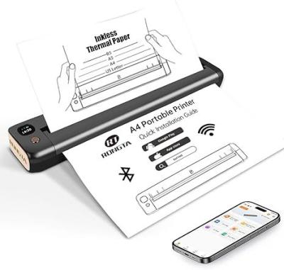 China F81 Portable Printer Wireless for Travel, Bluetooth WiFi Inkless Thermal Printers for 8.5