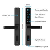 China High Security Door Smart Lock Doorbell Tuya App Home Use Room Electronic Door Lock Colorful for sale