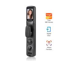 China Aluminum Alloy Multibiometric Smart 	Fingerprint Door Lock With Video Door Phone for sale