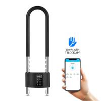 China TTlock / Tuya App Stainless Steel Bicycle Lock Fingeperprint U Lock -GL-P2 for sale