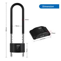 China TTlock / Tuya App Stainless Steel Bicycle Lock Fingeperprint U Lock -GL-P2 for sale