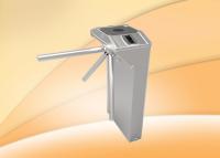 China Fingerprint RFID Steel Drop Arm Tripod Turnstiles For Emergency Purpose for sale