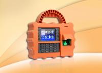 China Biometric Fingerprint Time Attendance System With Portable Handle Backup Battery for sale