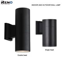 China Outdoor Wall Mounted LED Lamps AC85V-220V 5W*2 COB Aluminum Black for sale