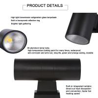 China Outdoor Wall Mounted LED Lamps AC85V-220V 5W*2 COB Aluminum Black for sale