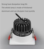 China Black Square Recessed Led Downlights 12w Multifunction With Removable Cob for sale