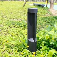 China Osram Chip LED Lawn Lamp 10w Triangle Bollard Light Matte Black for sale