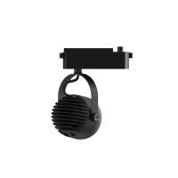 China Round LED Track Spotlights Black Color 90 Degree Rotable Multilayer Protection for sale