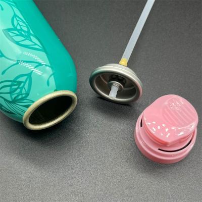 China Precision Aerosol Valve with Ultra-Fine Mist Nozzle for Residue-Free Performance and 360° Operation in Dry Shampoo Spray for sale