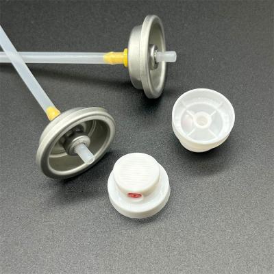 China Ultra-Fine Mist Nozzle Aerosol Valve with Residue-Free Performance and 360° Operation for Dry Shampoo Spray for sale