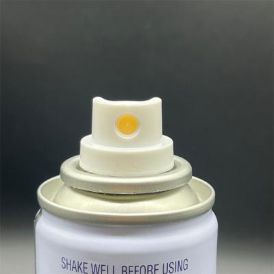 China Dry Shampoo Aerosol Valve with Ultra-Fine Mist Nozzle for Residue-Free Performance and 360-Degree Operation for sale