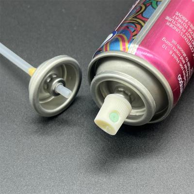 China Dry Shampoo Spray Valve with Chemical-Resistant Seal for Starch & Silica Formulations for sale