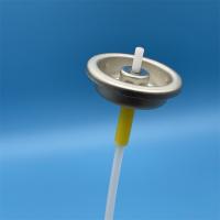 China One Inch Metered Aerosol Valve with Sliver Color and plastis stem tinplate Mounting Cup for sale