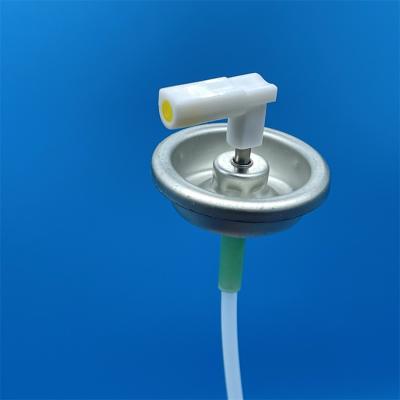 China one inch metal stem metered valve with L shape actuator for Air freshener spray can for sale